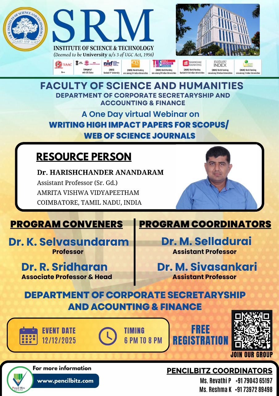 SRM Institute Of Science & Technology |Pencil Bitz Event Page